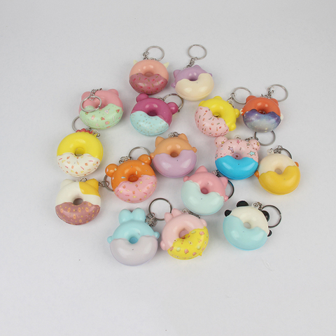Buy Animal Donuts Keychain Sets Squishy Foam Stress Ball Toy Make You ...