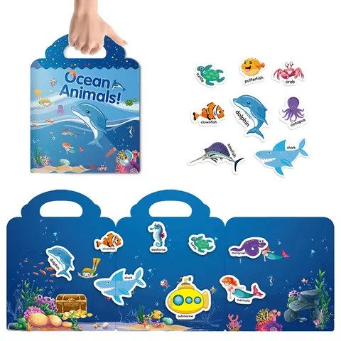 Buy Childrens Reusable Sticker Books Cartoon Puzzle Game Stickers Early ...