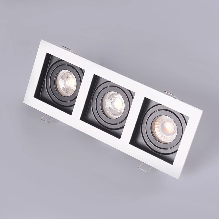 Buy Commercial Recessed Rectangle Adjustable Grid Ceiling Downlight ...