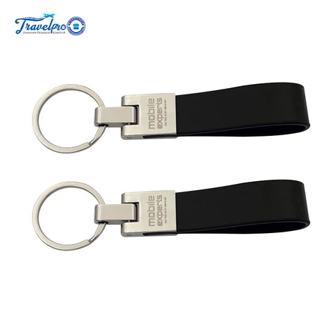 Buy Custom Luxury Metal Logo Keychain Blank Leather Key Ring With Pu ...