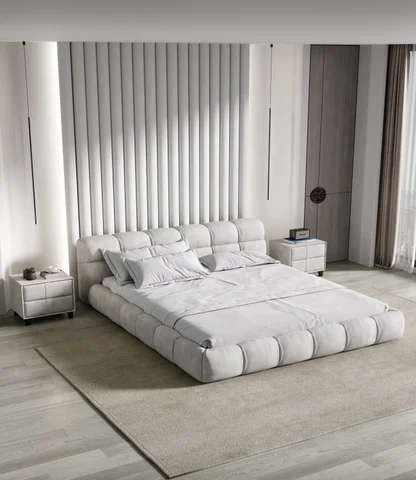 Buy Custom Minimalist Leather Up-holstered Beds Storage King Size ...