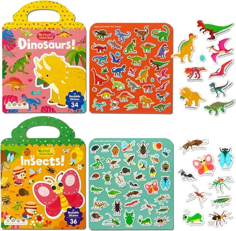 Buy Custom Reusable Cartoon Sticker Book Silicone Removable Diy ...