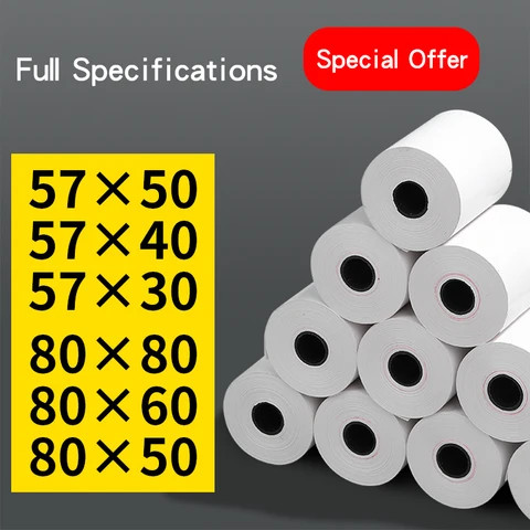 Buy Free Samples Cash Register Thermal Paper Roll 80mm 57mm 2 1/4 57x30 ...