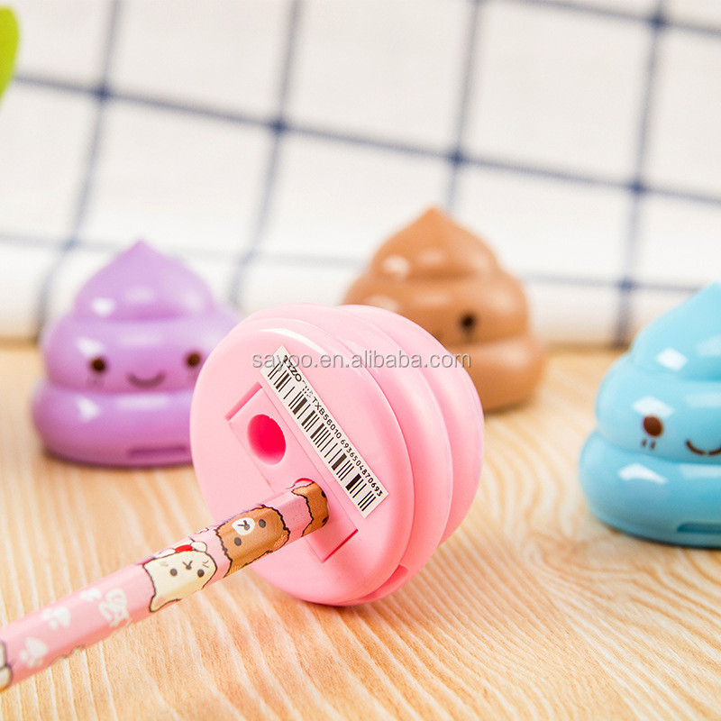 Buy Funny Cute Double Hole Poo Plastic Pencil Sharpener from Yiwu Sayoo ...