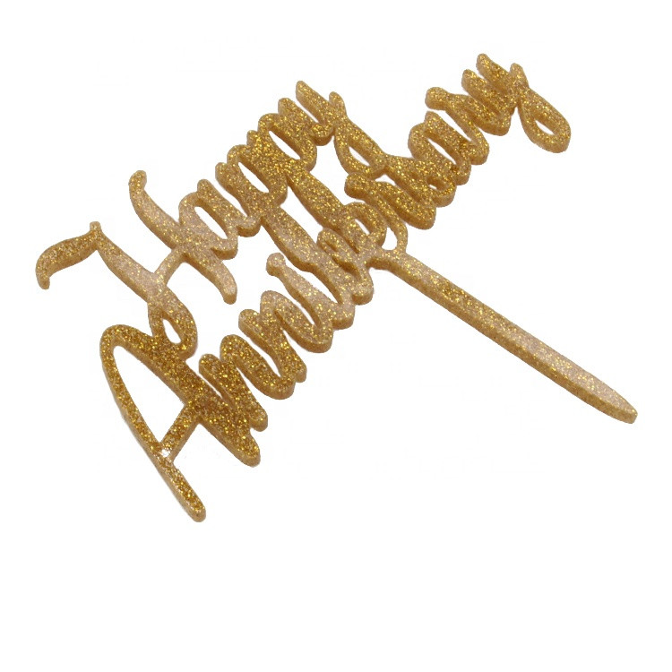Buy Glitter Acrylic Happy Anniversary/happy Birthday The Croods Topper ...