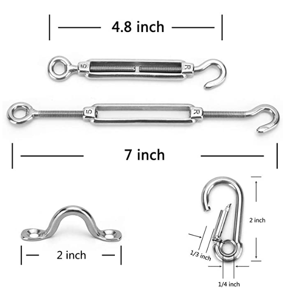 Buy Heavy Duty 304 Stainless Steel Cable Hooks Stainless Steel Cord ...