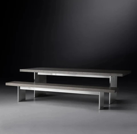 Buy Modern Simple Wooden Top Indoor Bench Metal Leg Outdoor Long Bench ...