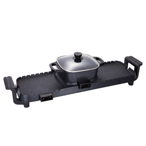 Buy New Korean Bbq 2 In 1 Electric Grill Pan Smokeless With Hot Pot ...