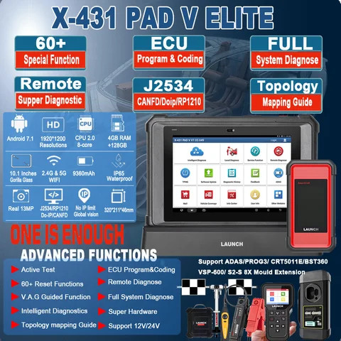 Buy Original Launch X431pad V Obd2 Scanner And Analyzer Tools For All ...