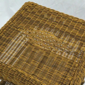Buy Patio Furniture Outdoor Rattan Wicker Steal Side Table With Shelf ...