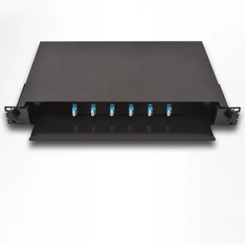 Buy Rack Mount Patch Panel Sliding 6 Ports 19 Inch 12 Core Loaded Fiber ...