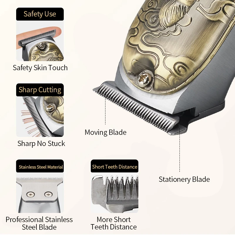 Buy Resuxi Jm1015 Cordless Hair Trimmer Rechargeable Electric Hair ...