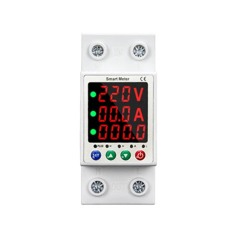 Buy Rmshebei 2p 63a Digital Tube Intelligent Metering Switch Three ...