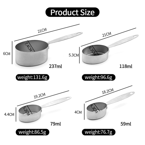 Buy Sales Promotion Heavy Duty Stainless Steel Measuring Cups Set ...