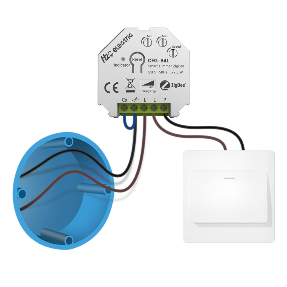 Buy Smart Bell Press Box Dimmer Zigbee Universal Dimmer Switch 250w Led ...