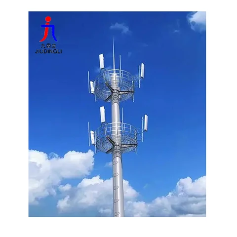 Buy Tubular Steel Pole Telecommunication Mast Monopole Antenna ...