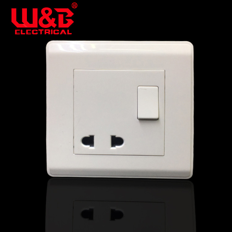 Buy Uk Power Wall Flat Plug Sockets Face Plate British 10a 1 Gang 2 Pin ...