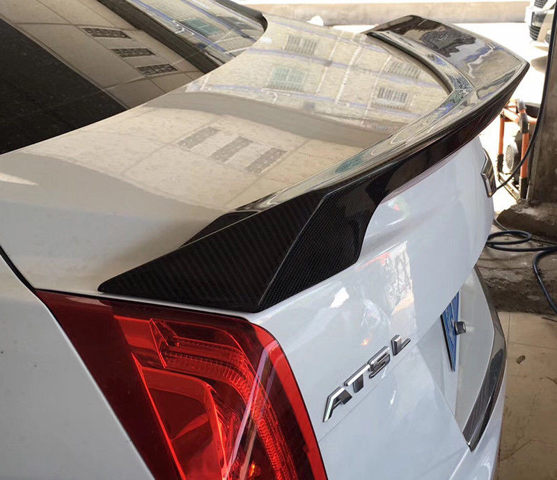 Buy V Type Real Carbon Fiber Rear Trunk Wing Spoiler Fit For Cadillac ...