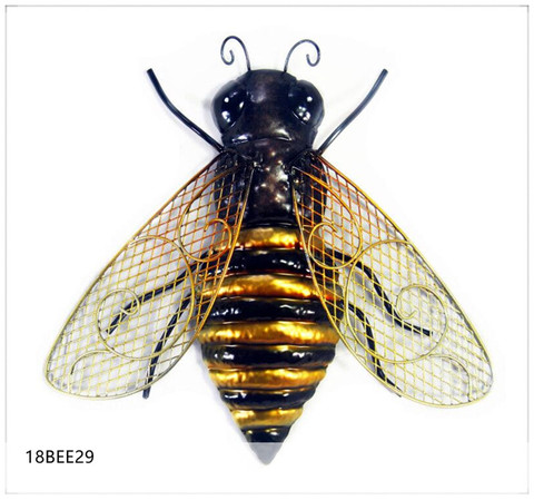 Buy Wall Hanging Bee Wrought Iron Crafts Garden Home Decoration Arts ...