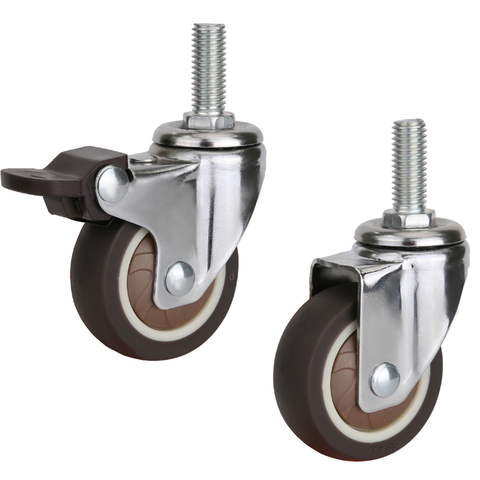 Buy Weihang 2 Inch Tpe Caster Wheel 1 Inch Small Tiny Shopping Cart ...