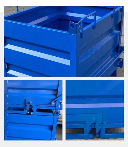 Buy Wholesale Metal Dump Hopper Bin Dump Waste Bin Bottom Door Metal ...