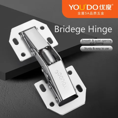Buy Youdo Furniture Cabinet Bridge Hinge Concealed Iron Normal Hinges ...