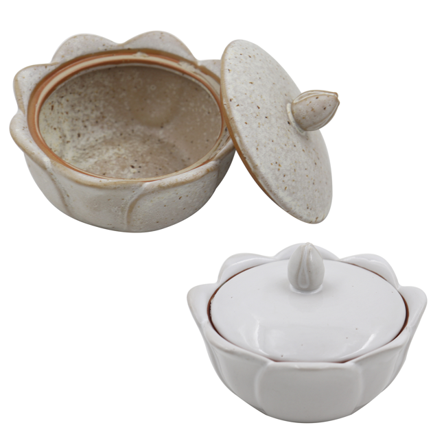 Buy Flower Shaped Ceramic Storage Box, Makeup Table Accessories ...