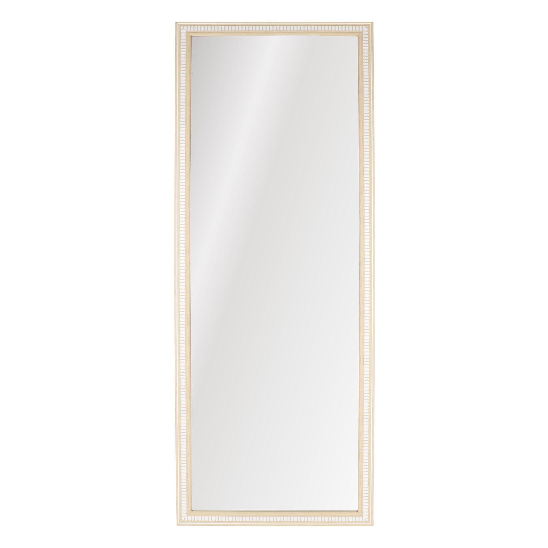 Buy Wood Color Rectangular Mirror With Hollow Pattern Made By Ps And ...