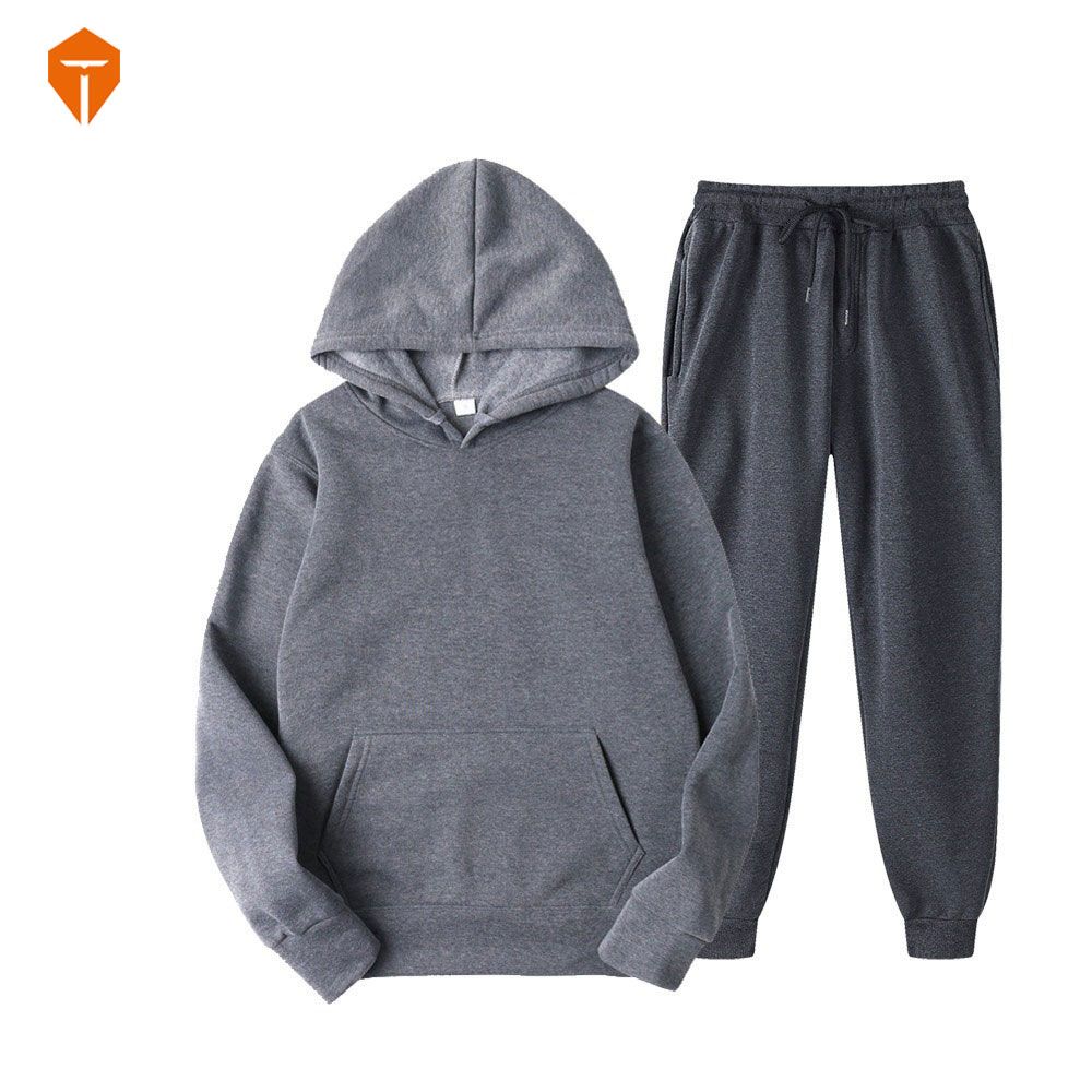 Buy Men Training Jogging Suit High Quality Rib Cuff Hoodie Men Joggers ...