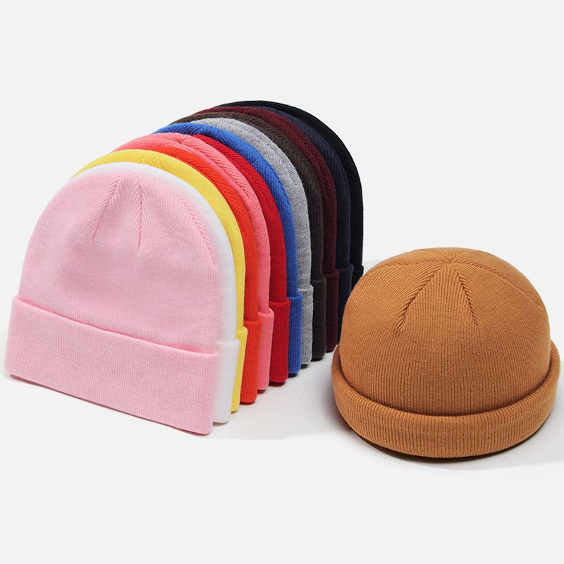 Buy Custom Acrylic Knitted Cap Slouch Knit Hat Winter Hip Hop Beanie ...