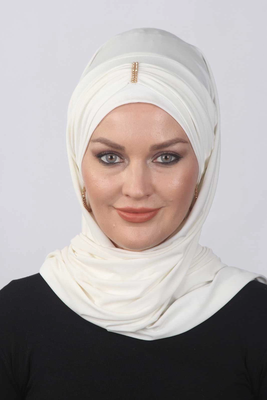 Buy Ready Made Shawl Scarf Bonnet Models Hijab from Has Hatun Tekstil ...