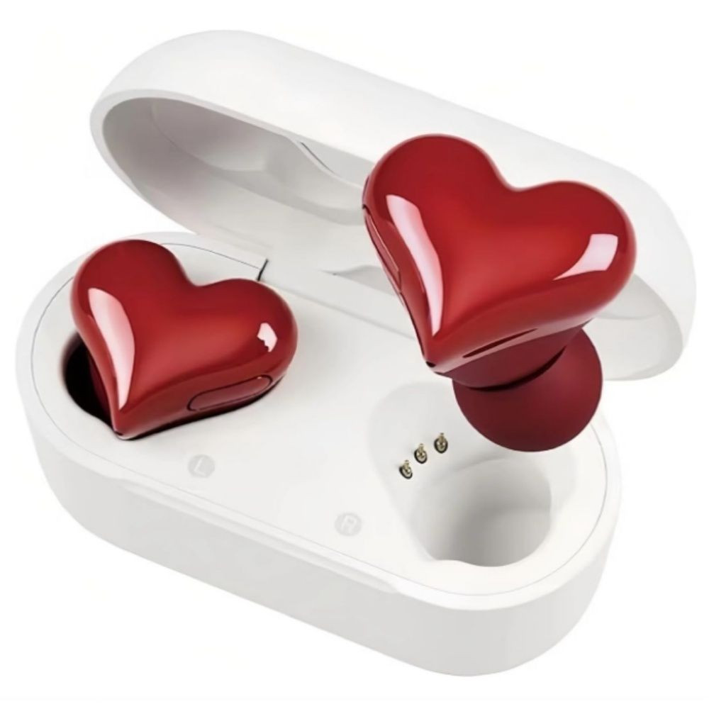 Buy Earbuds Stylish Heart Shaped Cute Creative Red Heart Bluetooth ...