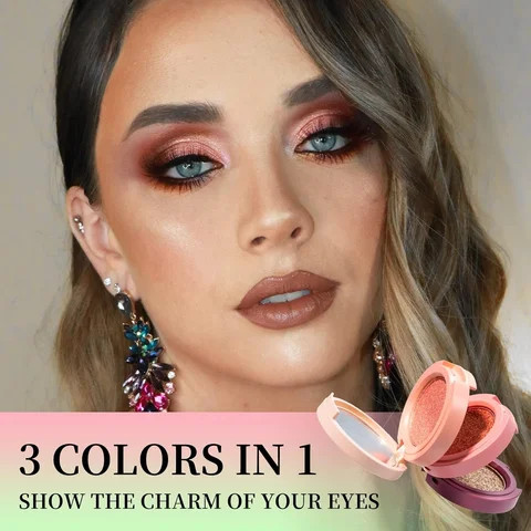 Buy 3 Colors Empty Eyeshadow Pallet Compact Travel Size Eye Shadow ...