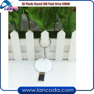 Buy 8gb 16gb 43mm Round Sublimation Plastic Usb Flash Drive,mobile U ...