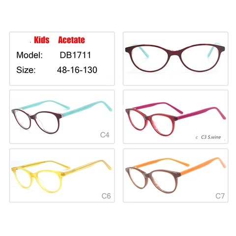 Buy Acetate Children Eyeglasses Frames Colorful New Model High Quality ...