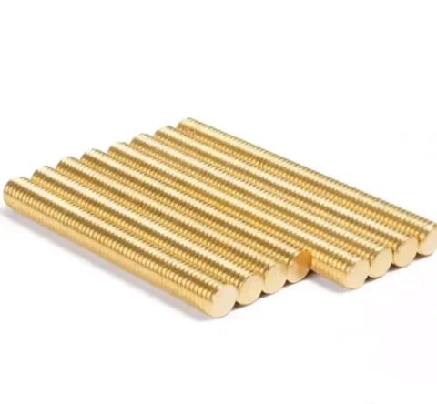 Buy Brass Threaded Rod Copper Full Threaded Stud Bar Thread Stud Bolt ...