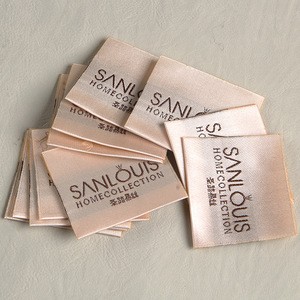 Buy Brown Silk Damask Woven Label And Weaving Tag For Accessories Of ...