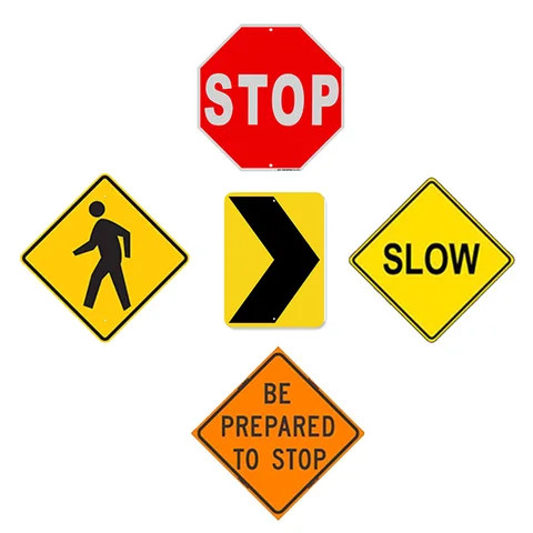 Buy Custom Chart Kids School Zone Slow Down Traffic Signs 4c Caution ...