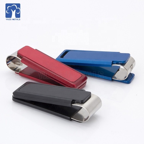 Buy Custom Design Colorful Stainless Steel Metal Money Clip Strong ...