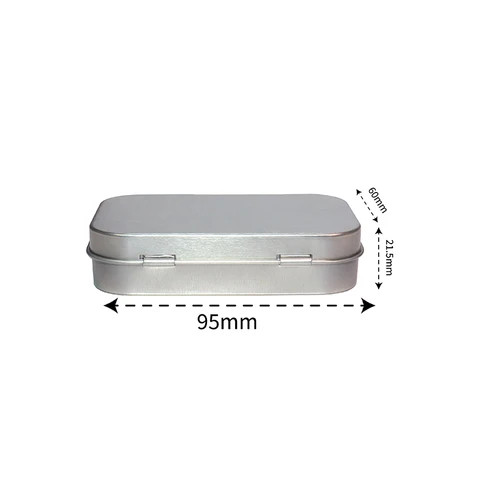 Buy Custom Logo Mini Candy Hinge Flip Top Tin Box Metal Rectangular ...