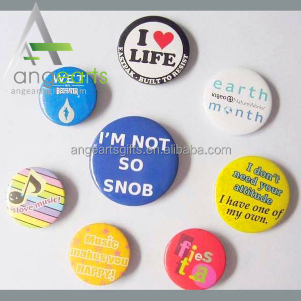Buy Customized Logo Tinplate Button Badge Pin / Cheap Name Tags from ...