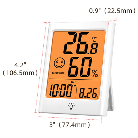 Buy Digital Wall Mounte Blacklight Accuracy Indoor Thermometer ...