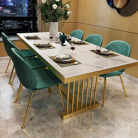 Buy Dining Room Furniture Rectangular Luxury Dining Table Set Modern ...