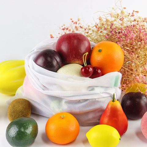 Buy Direct Scannable Reusable Mesh Produce Bags 100% Polyester ...