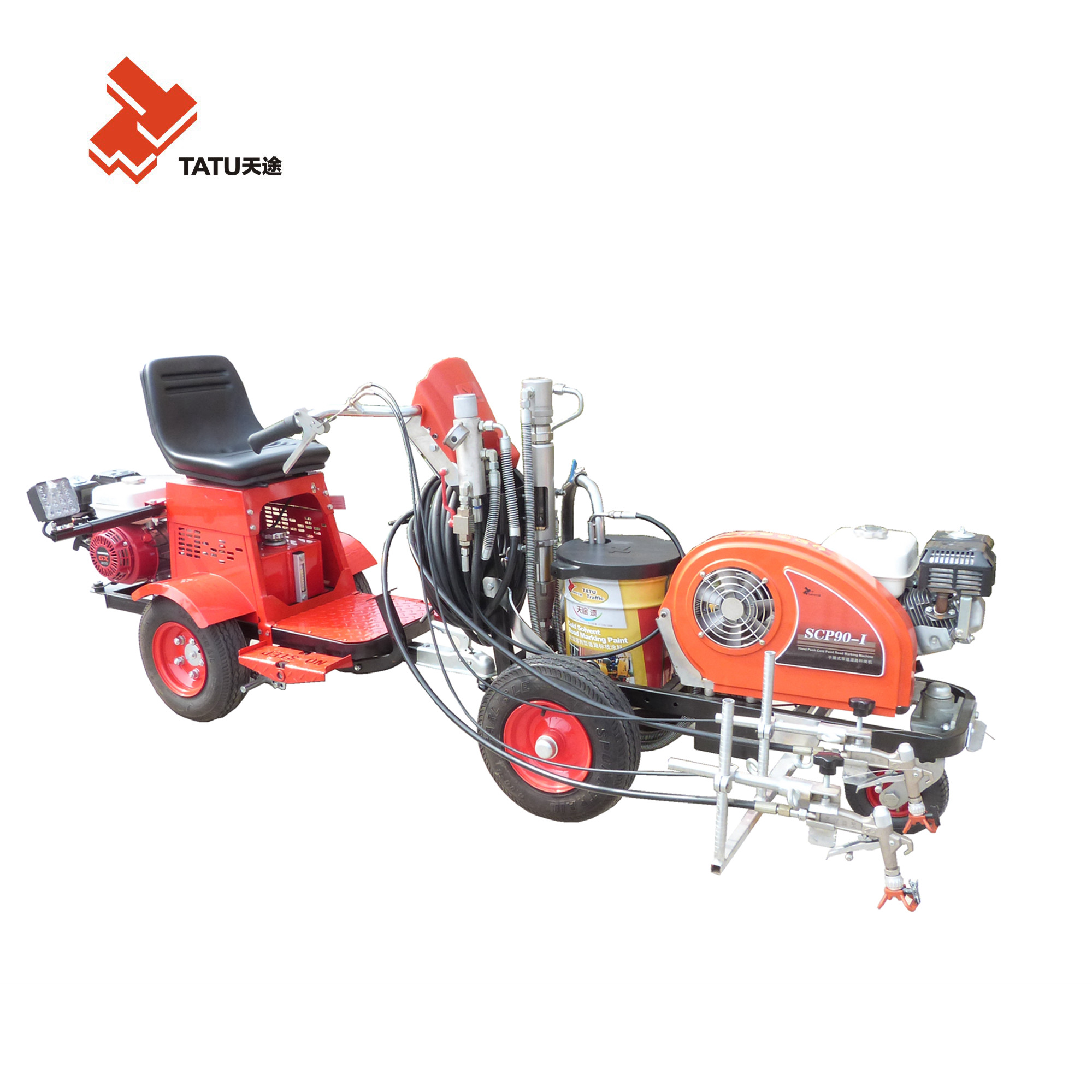 Buy Hand Push Cold Solvent Airless Road Pavement Marking Machine Cold ...