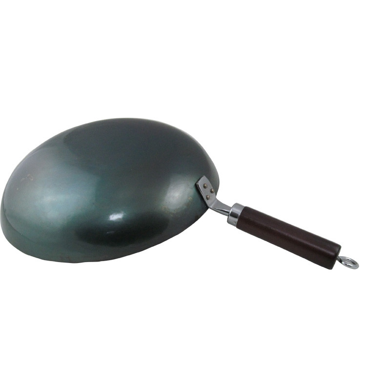 Buy Heavy Duty Pre-season Hand Hammered Wok Pan With Wooden Handle 32 ...