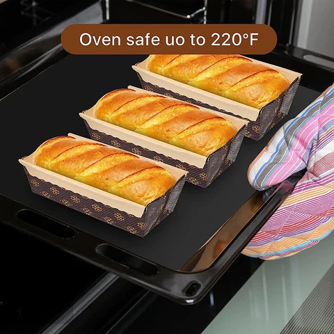 Buy Homesun Kraft Paper Square Baking Cake Loaf Pan Corrugated ...
