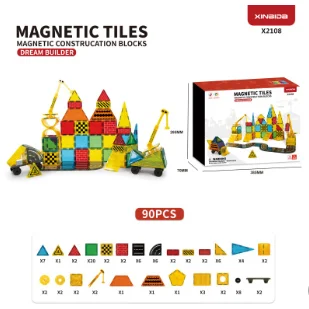Buy Intelligent 3d Magnet Tiles Magnetic Building Block Toys Tiles Road ...