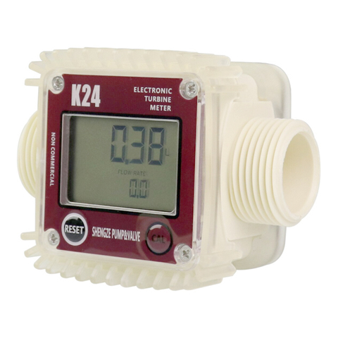 Buy K24 Digital Turbine Flow Meter Fuel Flow Meter Gauge Liquid Water ...