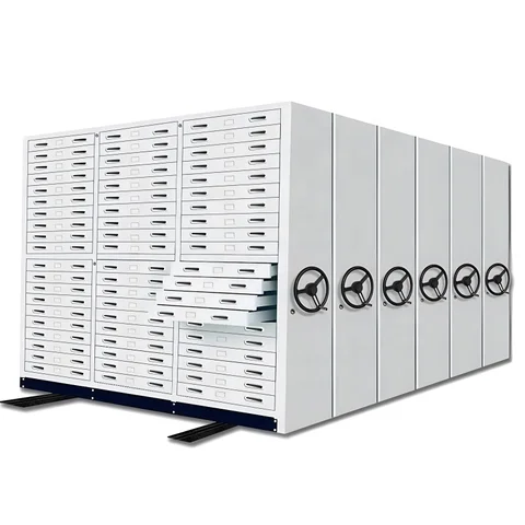 Buy Metal Rack Mass Shelf Library Steel Document Moving Storage Mobile ...